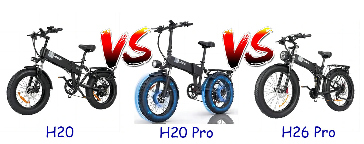 RIDSTAR Folding Electric bike H20 vs H26 Pro – Gleeride