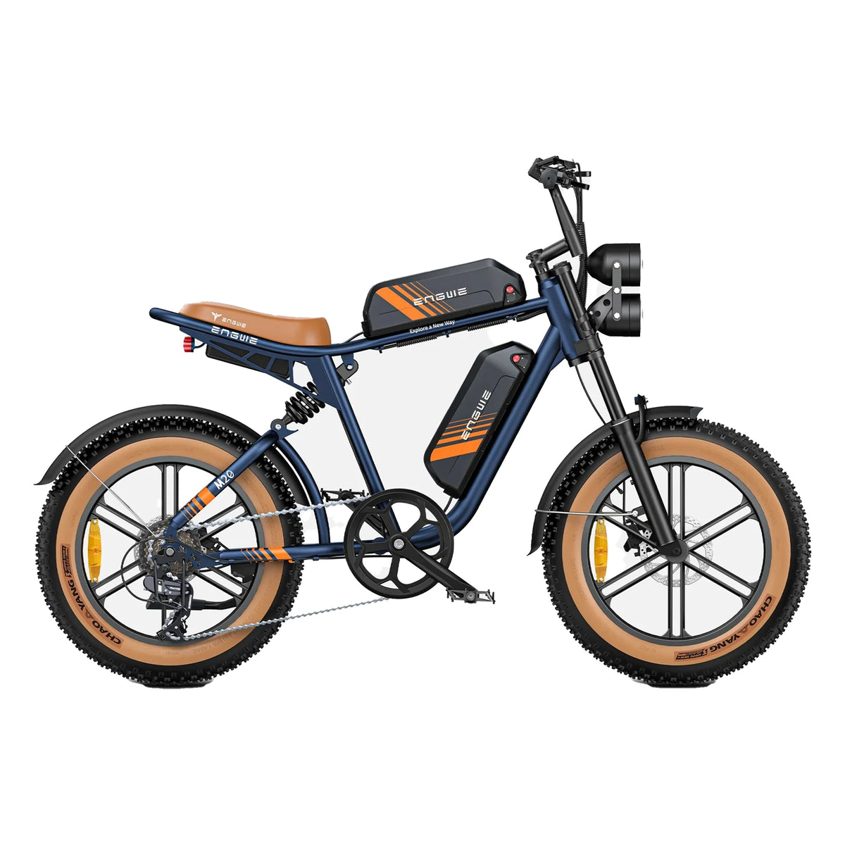 ENGWE M20 2.0 20" Retro Fat Tire Off-road Electric Bike 750W Motor 52V ...