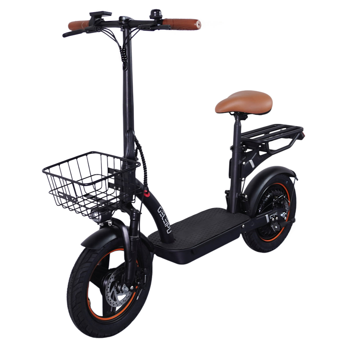 GELEIPU C14 14"Electric Scooter 500W Motor 48V 17.5Ah Seat and Cargo C ...