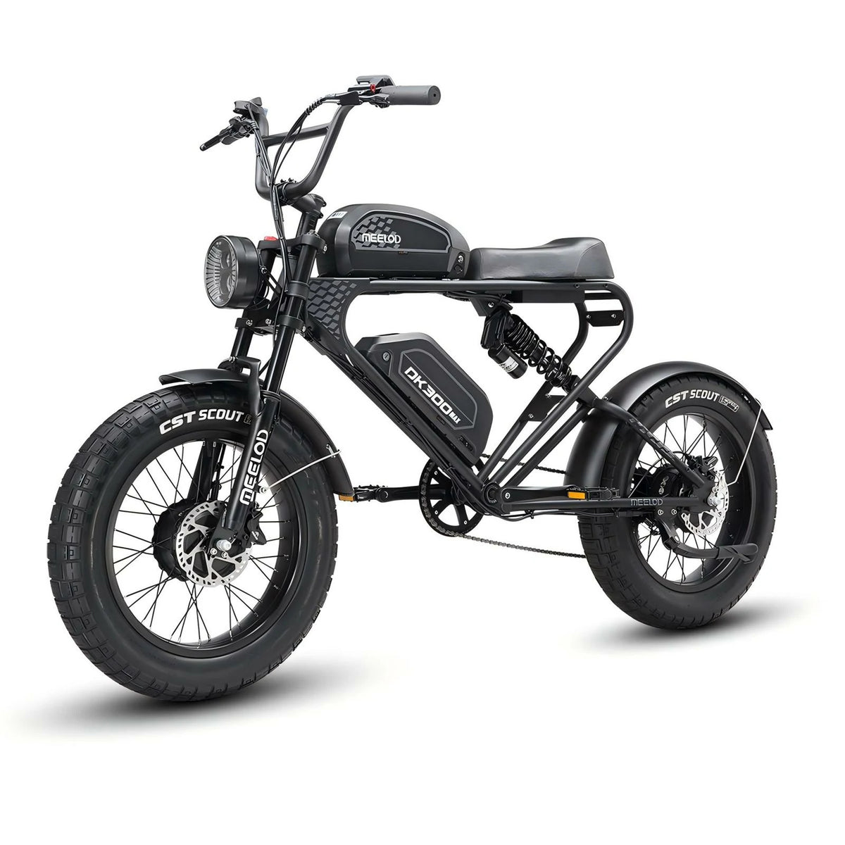 MEELOD DK300 MAX 20" Retro Moped Style Electric Bike 2400W Peak Dual M ...