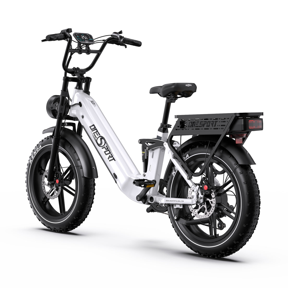 ONESPORT OT08 PRO 20" Full Suspension Fat Tire Electric Bike 500W Mot ...