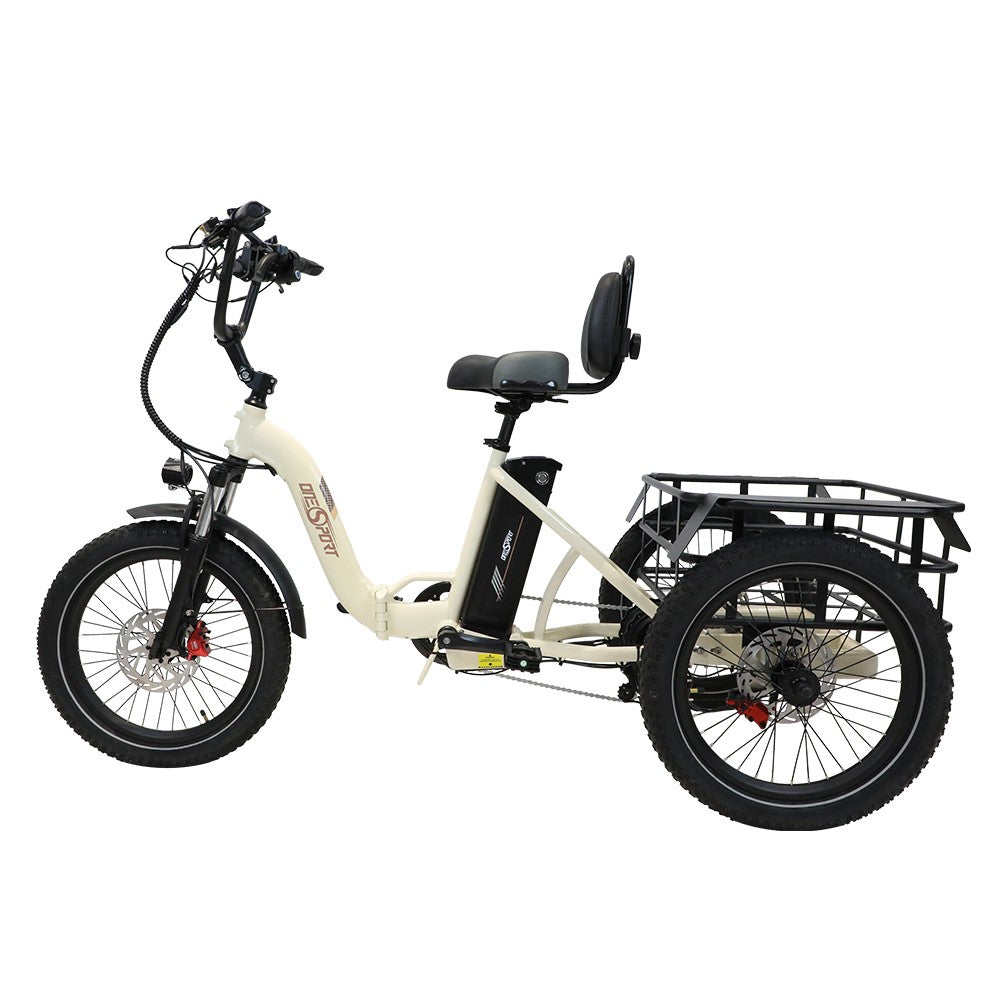 ONESPORT OT30 20" Step-Through Cargo Electric Trike 500W Motor 48V 13A ...