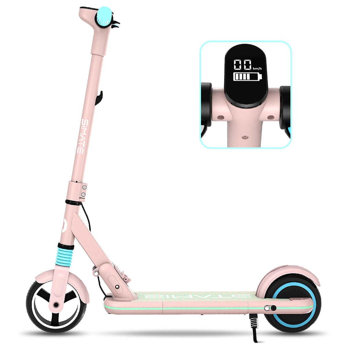 Simate S3 6.5" Kid‘s Foldable Electric Scooter 130W Motor 24V 2.5Ah Ba ...